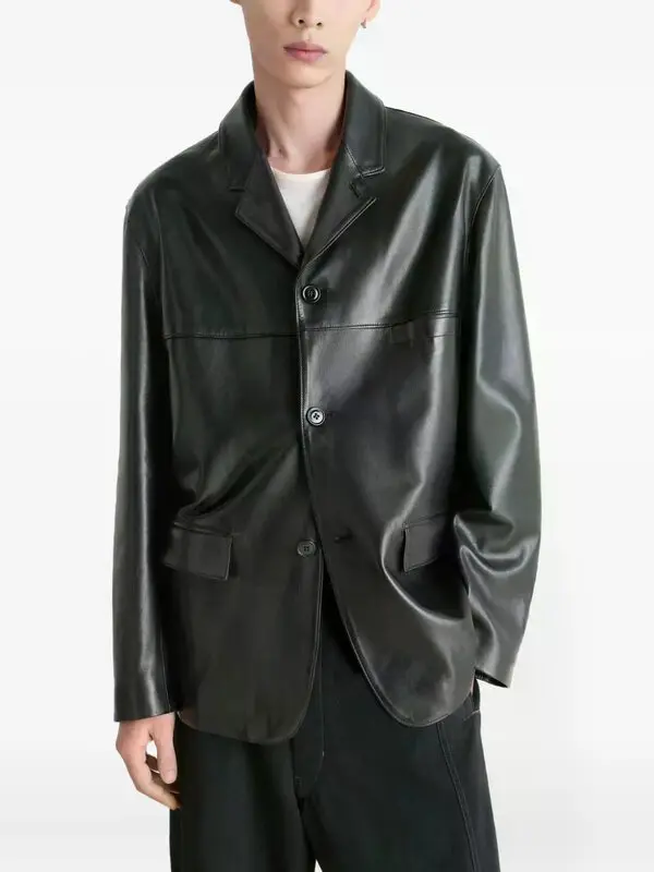 LEMAIRE Tailored Single-breasted Leather Jacket