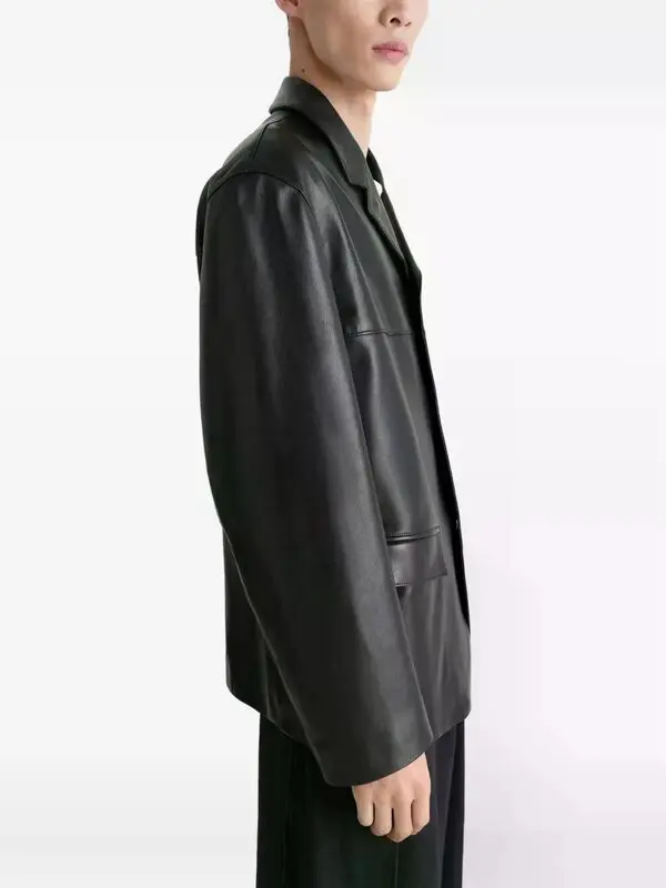 LEMAIRE Tailored Single-breasted Leather Jacket