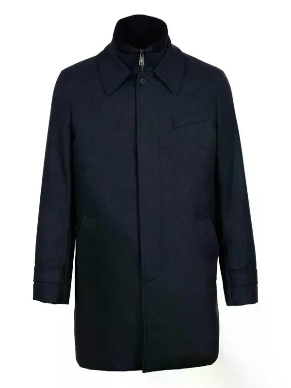 NORWEGIAN WOOL Buttoned Coat With Zip Fastening