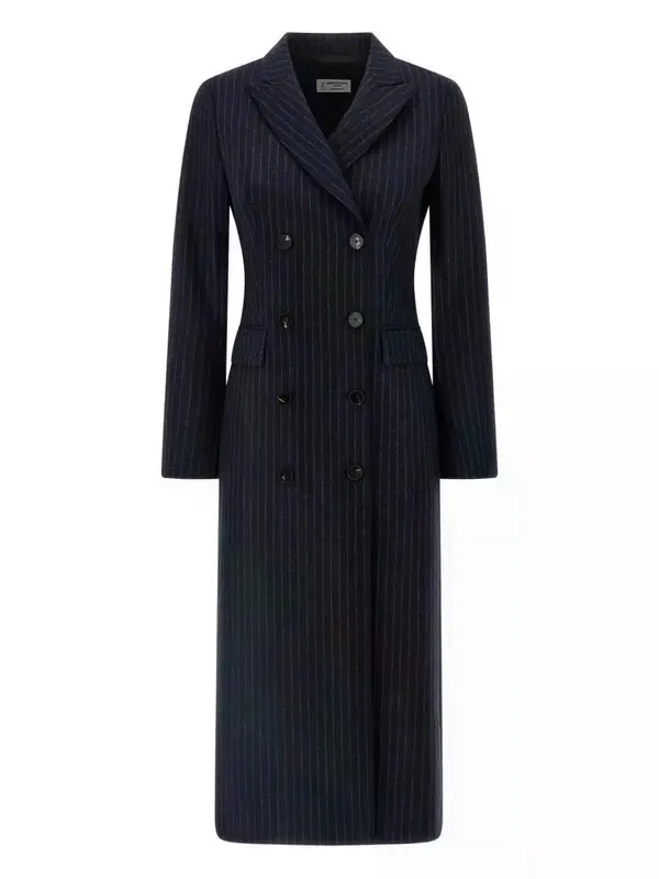 Alberto Biani Pinstripe Double-breasted Coat