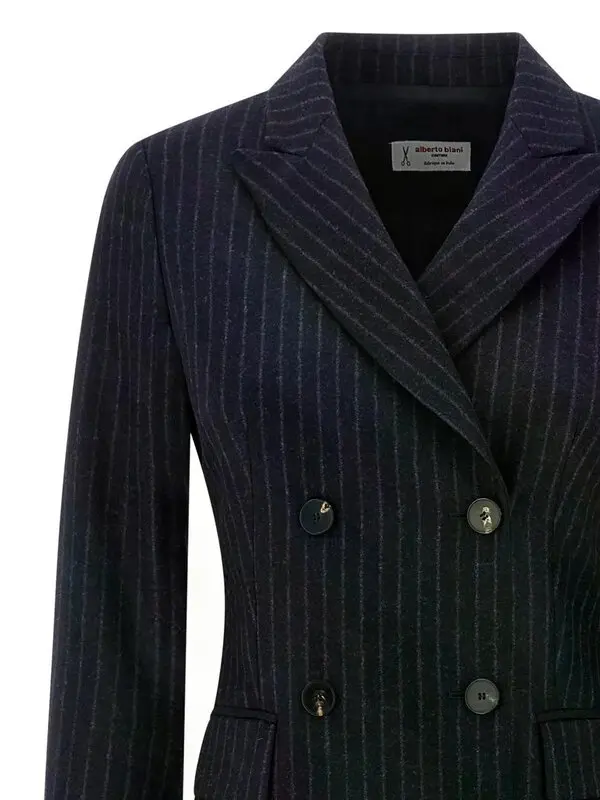Alberto Biani Pinstripe Double-breasted Coat