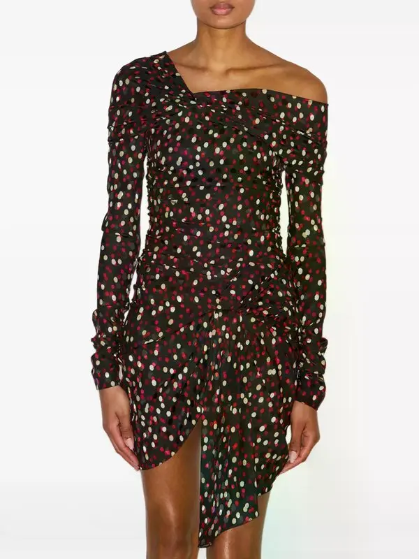 Isabel Marant Étoile Draped Polka-dot Mini Dress