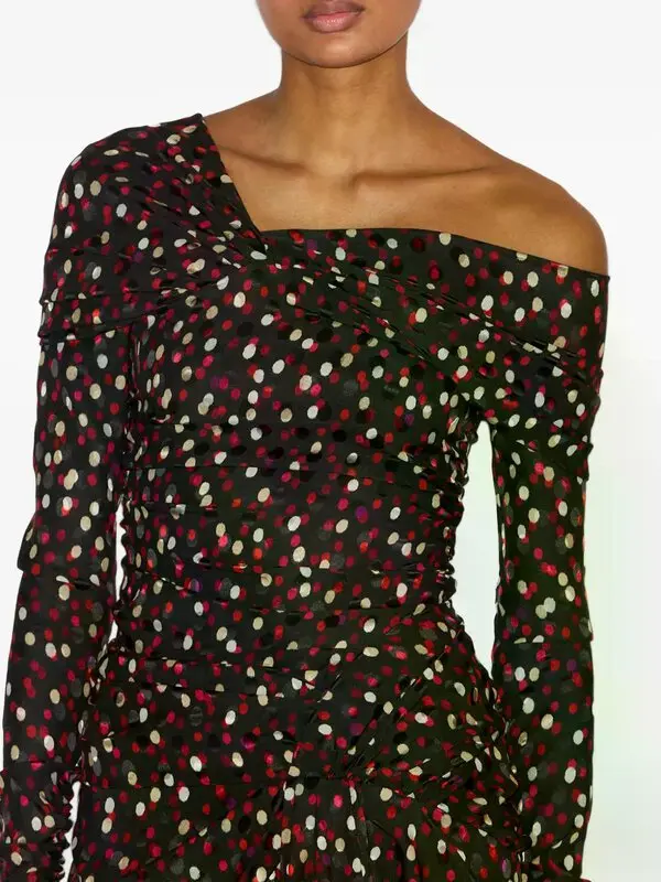 Isabel Marant Étoile Draped Polka-dot Mini Dress