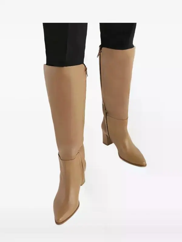 FLATTERED Tess Leather Zip-detail Knee-high Boots