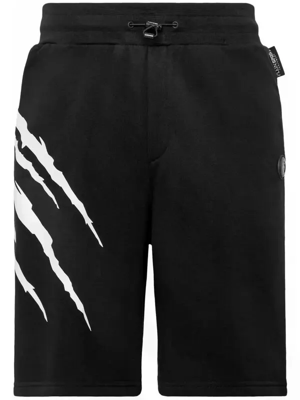 PLEIN SPORT Scratch-print Track Shorts