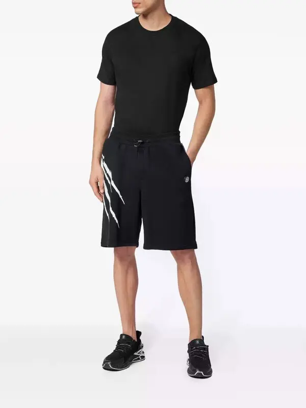 PLEIN SPORT Scratch-print Track Shorts