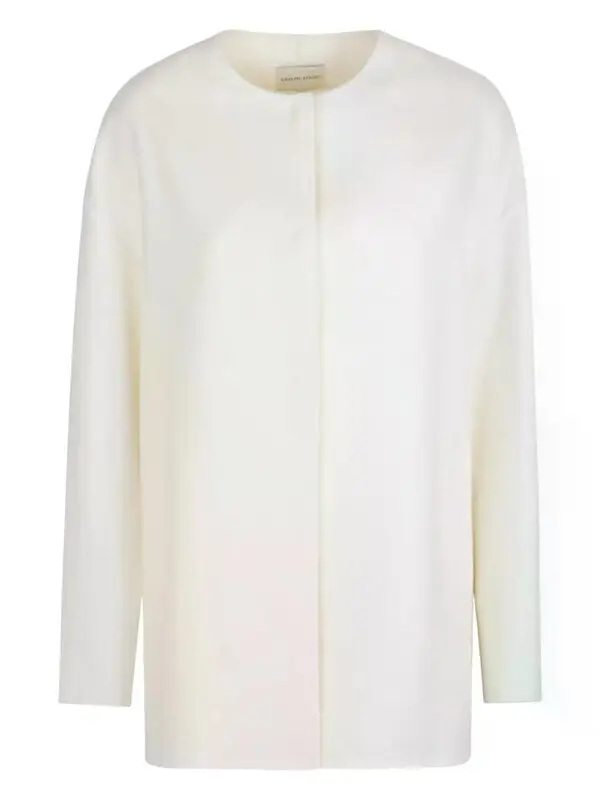 Loulou De Saison Wool Round-neck Coat - White