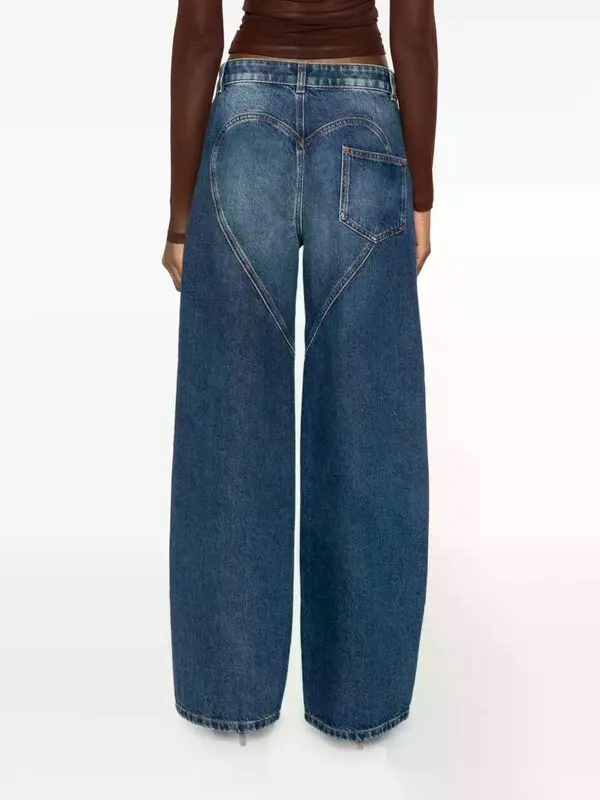 AREA Crystal-embellished Jeans