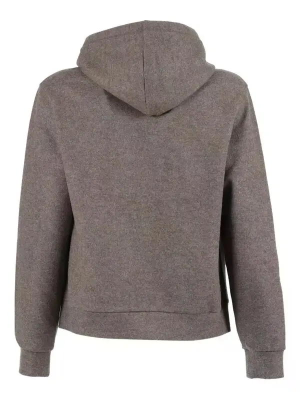CIRCOLO 1901 Wool Zip-up Hoodie - Brown