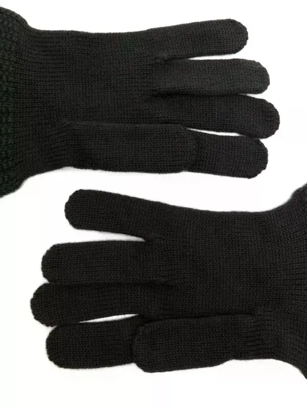 Yohji Yamamoto Ribbed Knit Four-finger Gloves