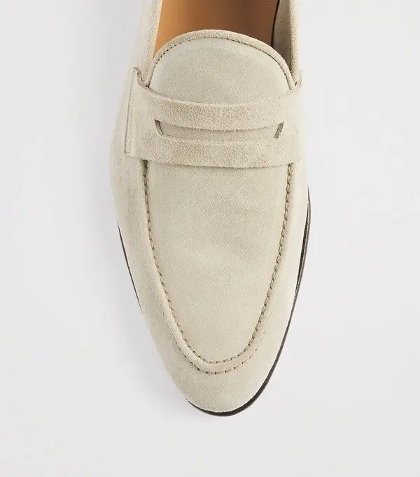 Isaia Suede Penny Loafers