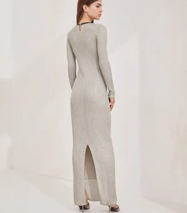 Brunello Cucinelli Rib-knit Maxi Dress