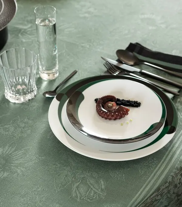 LE JACQUARD FRANÇAIS Linen Romance Tablecloth - Green