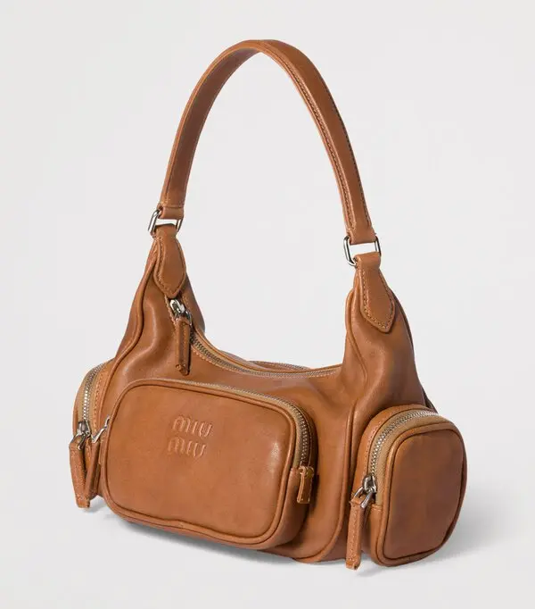 Miu Miu Nappa Leather Pocket Top-handle Bag