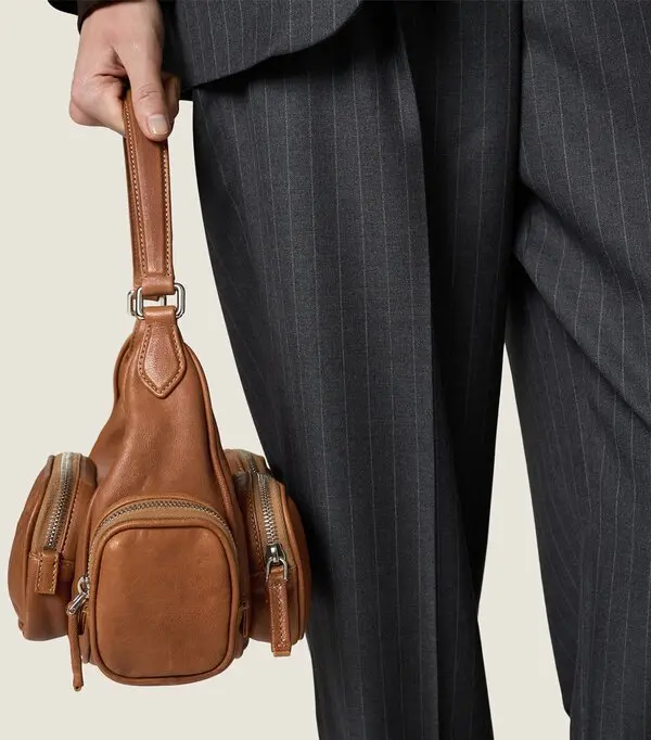 Miu Miu Nappa Leather Pocket Top-handle Bag