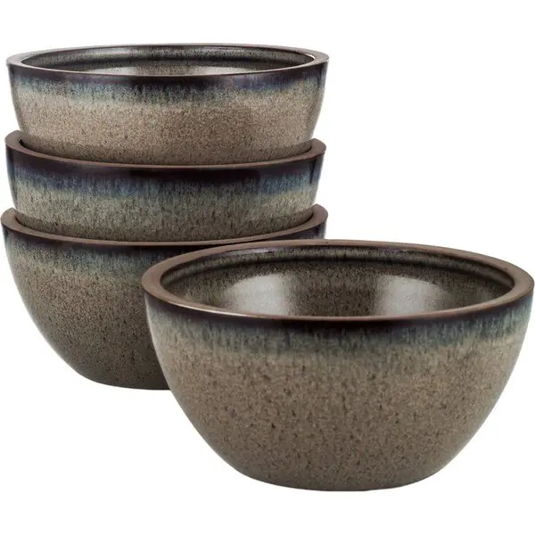STONE + LAIN Tina Stoneware 4-piece Bowl Set - Green And Beige