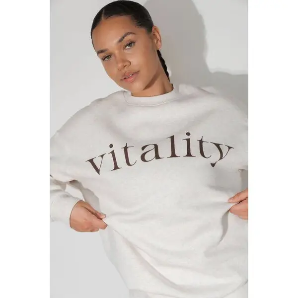 VITALITY Cozy Uni Crew - Oat Marl