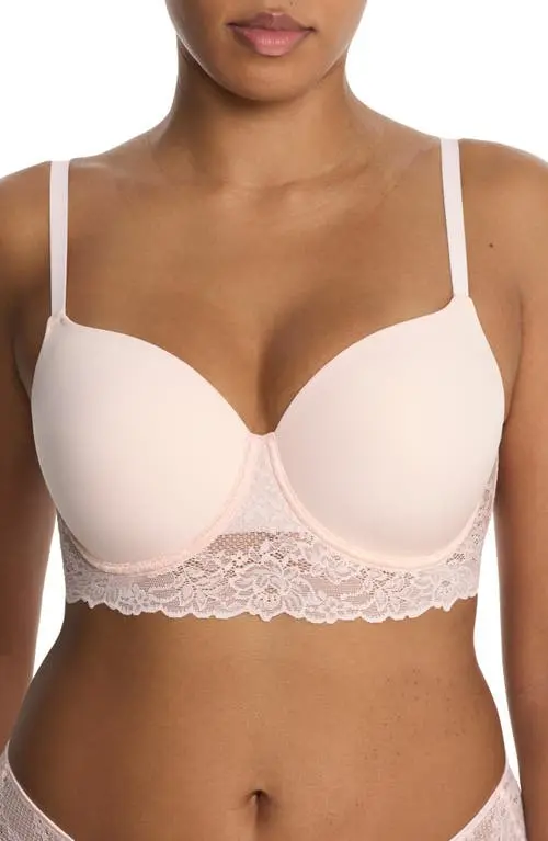 Natori Heavenly Full Coverage Longline Lace T-shirt Bra - Whisper Pink