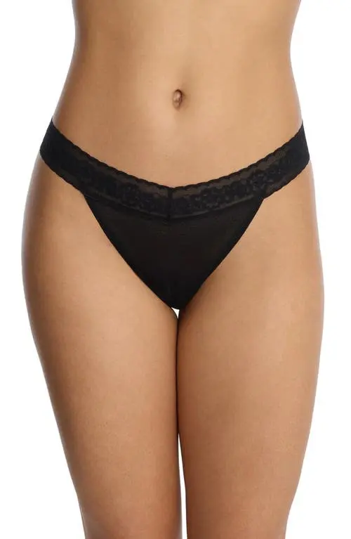 SKARLETT BLUE V-front Lace Thong - Black