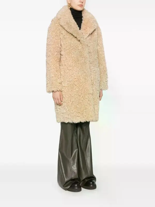 STAND STUDIO Camille Cocoon Faux Shearling Coat