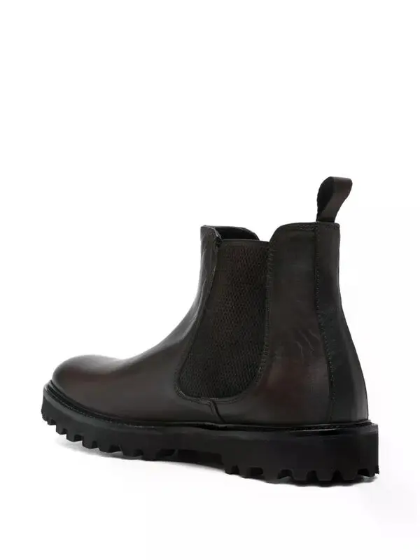 FRATELLI RENNELLA Elastic-panel Leather Boots