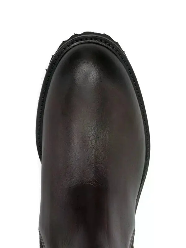 FRATELLI RENNELLA Elastic-panel Leather Boots