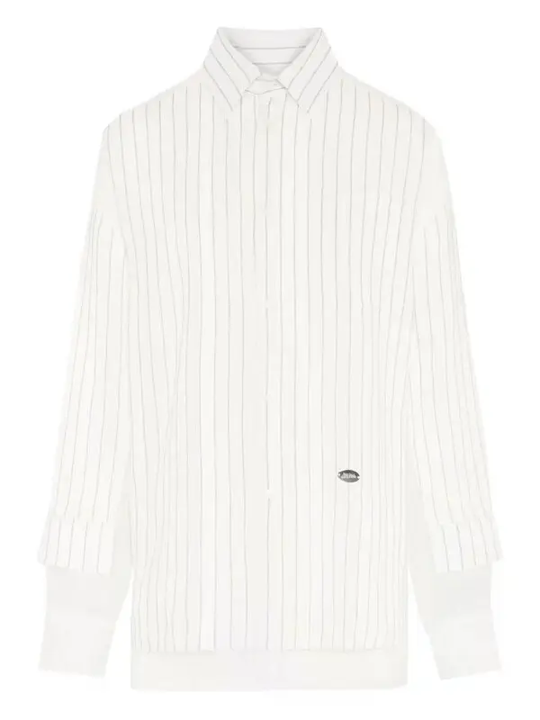 JEAN PAUL GAULTIER Striped Sheer-panel Shirt