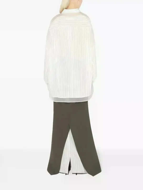 JEAN PAUL GAULTIER Striped Sheer-panel Shirt