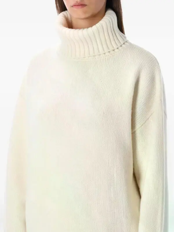 RHEA Ribbed-hem Turtleneck Sweater