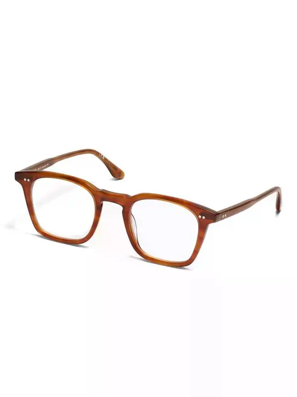 PETER AND MAY Night Train Square-frame Glasses - Brown
