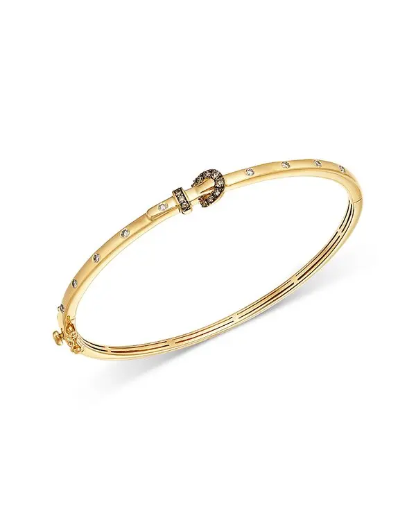 Bloomingdale'S 14k Yellow Diamond Buckle Bangle Bracelet - Gold