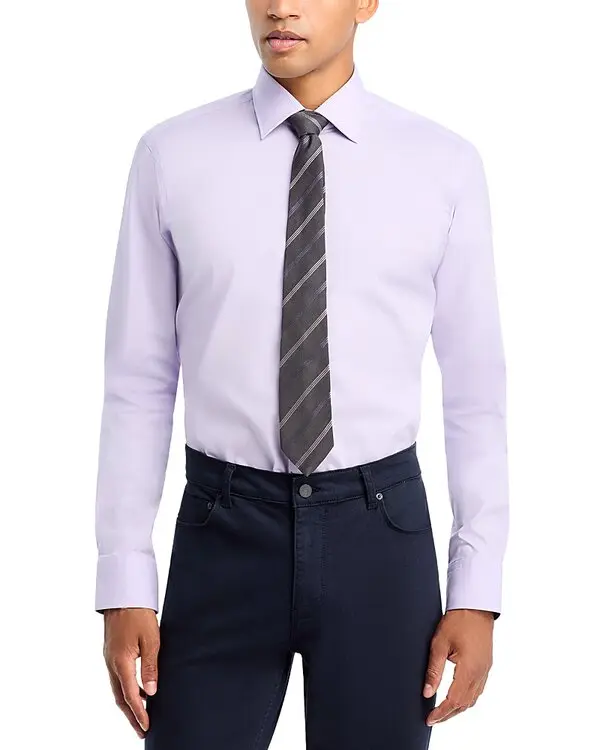 BOSS Kent Stretch Regular Fit Dress Shirt - Light Pastel Purple