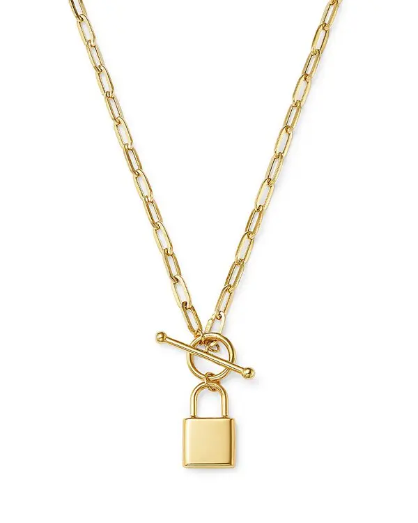 Bloomingdale'S Padlock Pendant Necklace - Gold