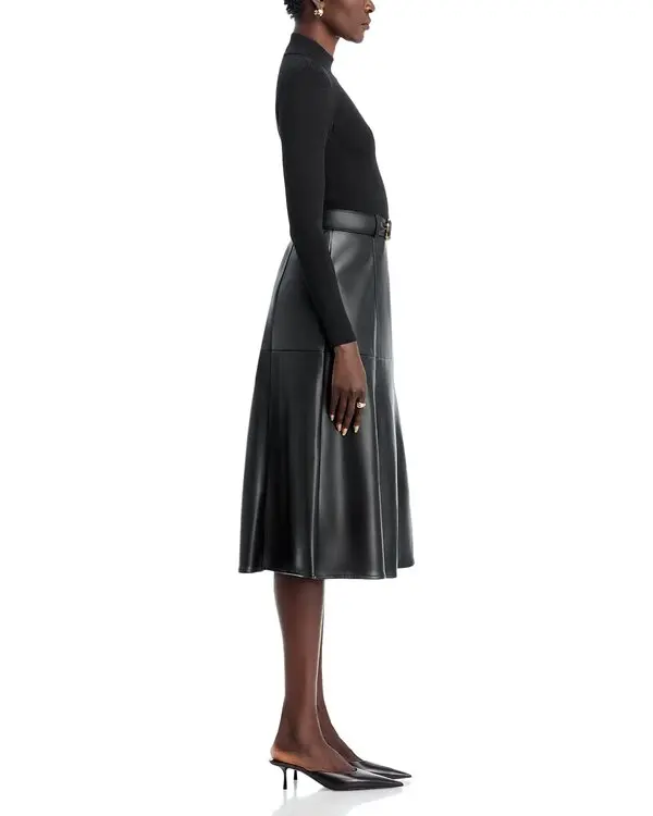 Elie Tahari The Miranda Mixed Media Dress