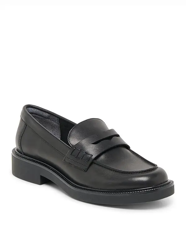 Dolce Vita Tiggy Loafer Flats - Black Leather