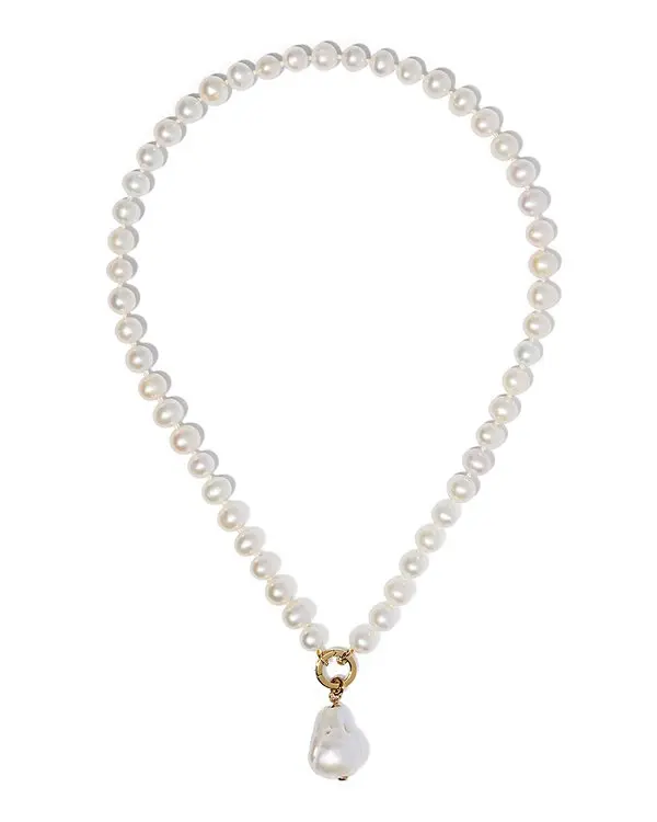 Nadri Poppy Cultured Freshwater Pendant Necklace - Pearl