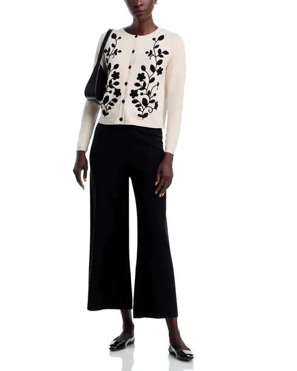 SIONI Embroidered Cardigan And Pants Set