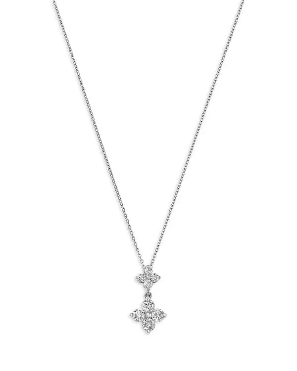 Bloomingdale'S Diamond Two Tier Pendant Necklace 1.0 Tcw - White Gold