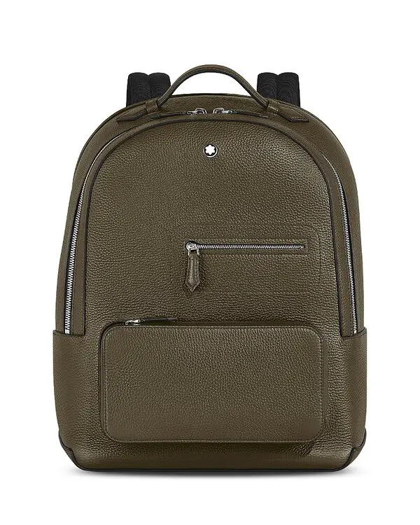 Montblanc Grain Leather Backpack - Green