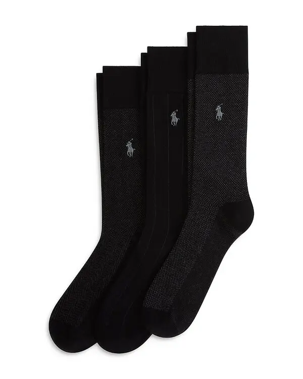 Polo Ralph Lauren Classic Patterns Socks, 3-pack - Black