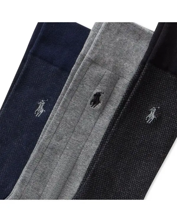Polo Ralph Lauren Classic Patterns Socks, 3-pack - Navy Multi