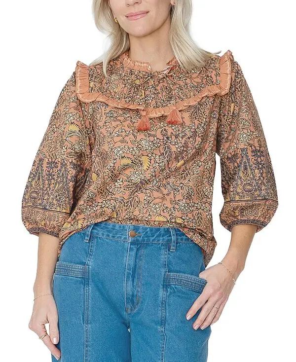 WEST OF Mare Top - Emilie Ikat Paisley