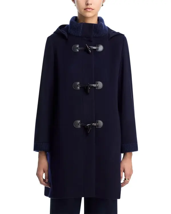 Cinzia Rocca Hooded Toggle Coat