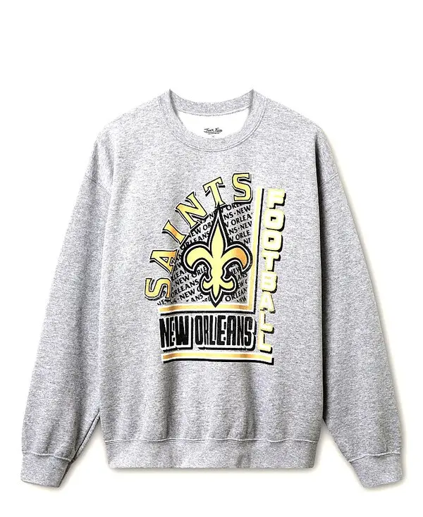 Junk Food Clothing Nfl New Orleans Saints Backfield Fleece Sweatshirt - Heather Grey