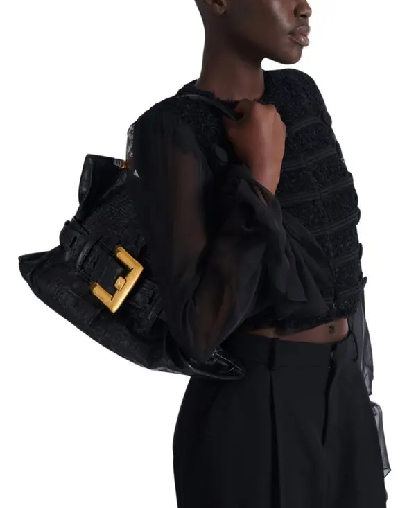 Balmain Medium Anthem Embossed Bag