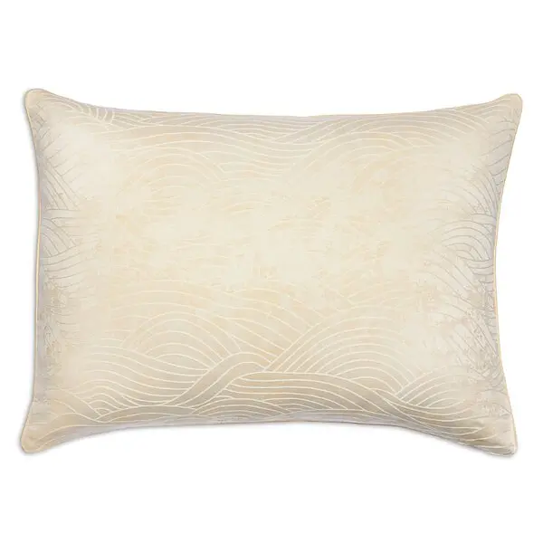 DEA LUXURY LINENS Dea Palm Beach Pelago Jacquard Standard Sham - Ivory