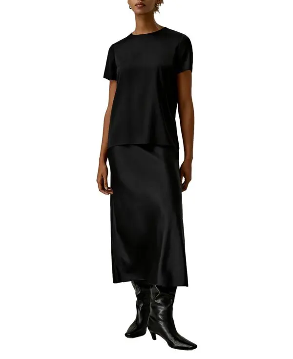 Lilysilk Basic Silk T-shirt - Black