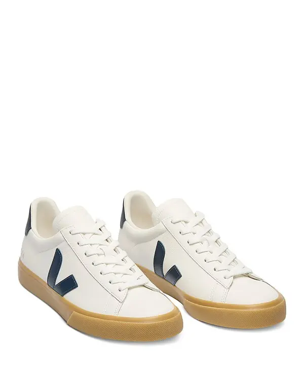 VEJA Campo Leather Low Top Sneakers - White Nautical