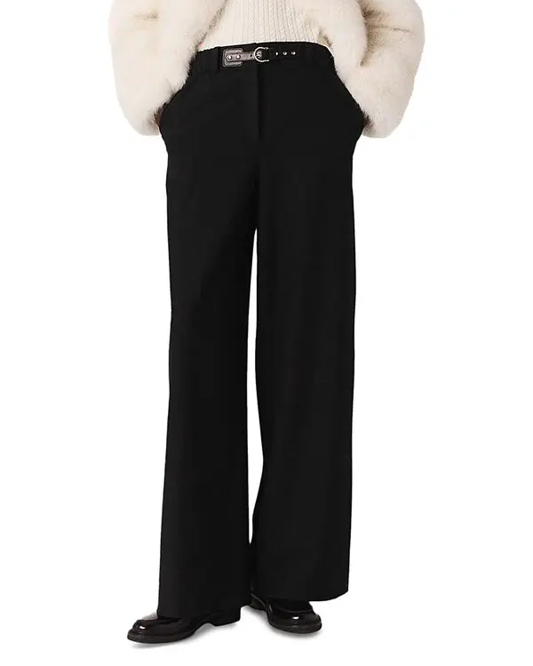 Maje Wide Leg Suit Trousers