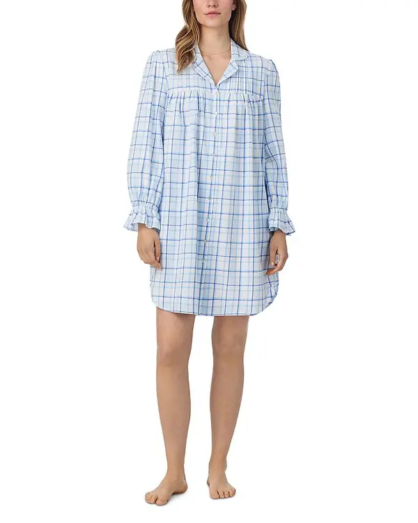 Eileen West Sleepshirt - Blue Plaid